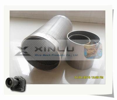 China 114mm 304 Stainless Steel Wedge Wire Screen Pipe All Welded 1.0mm Slot 3m Length for sale