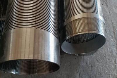 China Johnson Wedge Wire Screen Pipe 5.8m Threaded High Strength Stainless Steel 304 316 Slot 0.05-50mm for sale