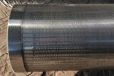 China Stainless Steel Johnson Wedge Wire Wrapped Water Well Screen Pipe 0.1mm-15mm Slot for sale