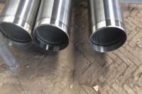 China Stainless Steel Johnson Wedge Wire Wrapped Water Well Screen Pipe 0.1mm-15mm Slot for sale