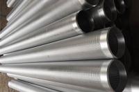 China 304 Stainless Steel V Shaped Wedge Wire Screen Pipe 219mm All Welded Round Tubing for sale