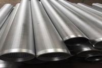 China 304 Stainless Steel V Shaped Wedge Wire Screen Pipe 219mm All Welded Round Tubing for sale