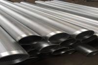 China 304 Stainless Steel V Shaped Wedge Wire Screen Pipe 219mm All Welded Round Tubing for sale