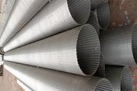 China Anti Corrosion Wedge Wire Screen Filter Element SS304 SS316 20um Slot 6000mm Length for sale