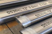 China Stainless Steel 304 V Wire Wrapped Screen 100mm OD Water Well Filter Pipe 3m Length for sale