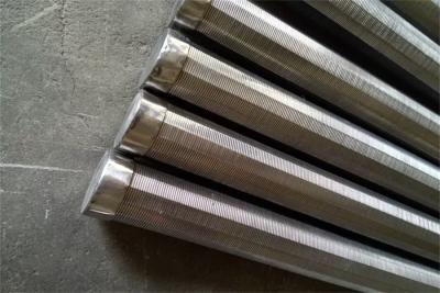 China SS316L Wedge Wire Wrapped Well Screen 0.1mm Slot 2-18 Inch Diameter for Water Filtration for sale