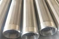 China 88mm 316L Stainless Steel Johnson Wedge Wire Wrapped Screen Pipe 0.05mm Slot for sale