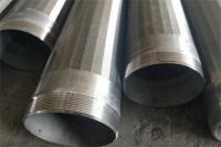 China Electropolished Stainless Steel Threaded Wire Wrapped Screen Pipe 3.5-12.75 inch OD for Water Sand Control for sale
