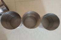 China 304 Stainless Steel Profile Wire Screen 168mm OD 0.75mm Slot Vee Wire Wrapped Filter Tube for sale