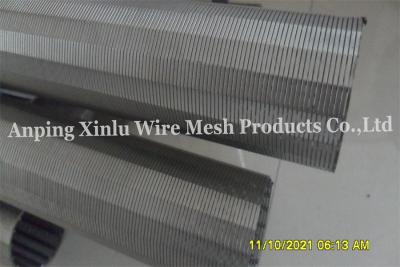 China Stainless Steel AISI 316 Continuous Slot Filter Screen Tube OD 86mm Slot 0.1mm for sale