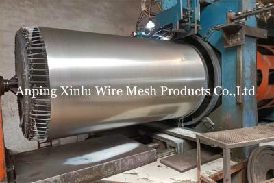 China SS 304 Rotating Drum Screen Wedge Wire Sieve Filter OD 620mm 2mm Slot for sale