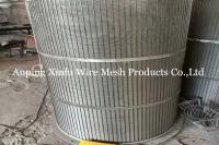 China SS 304 Rotating Drum Screen Wedge Wire Sieve Filter OD 620mm 2mm Slot for sale