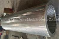 China SS 304 Rotating Drum Screen Wedge Wire Sieve Filter OD 620mm 2mm Slot for sale