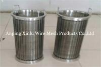 China Reverse Rolled Rotary Drum Fine Screen Cylindrical FITO Wire Wedge Screen 0.05mm Slot for sale