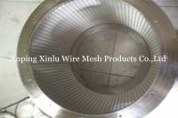 China Johnson Rotary Sand Screen Cylindrical Sieve Vee Wire Screen 0.2-2mm Slot 304/316 for sale