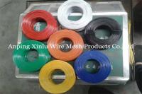 China PVC Coated Double Loop Tie Wire 16 Gauge 2mm Red 3-12inch Length for Binding for sale