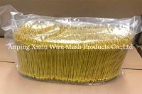 China PVC Coated Yellow Double Loop Tie Wire 380MPa 16GA SAE1008 for Rebar Binding for sale