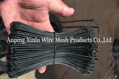 China PVC Coated Double Loop Rebar Tie Wire Q235 BWG16 10cm Length Binding Wire for sale