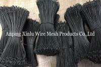 China PVC Coated Double Loop Bale Tie Wire 1.4mm x 100mm Q235 Black Annealed Rebar Binding Wire for sale