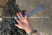 China PVC Coated Blue Double Loop Tie Wire Q195 BWG16 160mm Length for Rebar Binding for sale