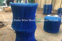 China PVC Coated Blue Double Loop Tie Wire Q195 BWG16 160mm Length for Rebar Binding for sale