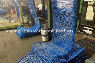 China PVC Coated Blue Double Loop Tie Wire Q195 BWG16 160mm Length for Rebar Binding for sale