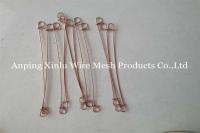China Copper Coated Double Loop Rebar Tie Wire 1.0mm x 200mm Anti Rust Galvanized Baling Wire for sale