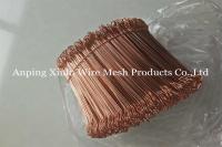 China Copper Coated Double Loop Bar Tie Wire 3-12 Inch 350-550 Mpa Anti Rust Galvanized Rebar Tie for sale