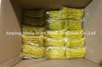 China 6 Inch PVC Coated Double Loop Tie Wire 1.0mm 16 Gauge Anti Rust Baling Wire 1000 Pcs for sale
