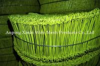 China 6 Inch PVC Coated Double Loop Tie Wire 1.0mm 16 Gauge Anti Rust Baling Wire 1000 Pcs for sale