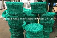 China 6 Inch PVC Coated Double Loop Tie Wire 1.0mm 16 Gauge Anti Rust Baling Wire 1000 Pcs for sale