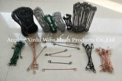 China PVC Coated Double Loop Tie Wire Galvanised 1.2mm x 16cm Binding Bar Tie Wire for Bag Closures for sale