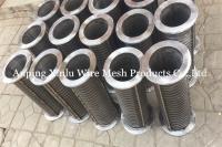 China Stainless Steel Reversed Wedge Wire Screen Pipe V Profile Wrapped 0.5mm Slot for sale