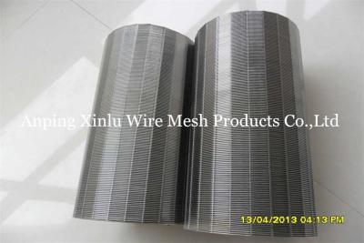 China Stainless Steel Reversed Wedge Wire Screen Pipe V Profile Wrapped for sale