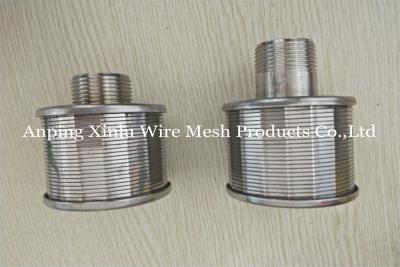China Johnson V Wire Filter Nozzle 304 Stainless Steel 0.2mm Slot Wedge Wire Strainer for sale
