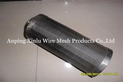 China 250 Micron Stainless Steel Industrial Water Filter Tube 304 316L Wedge Wire Screen Pipe 25-120mm OD for sale