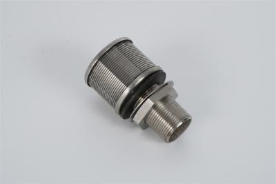 China Stainless Steel 316L Wedge Wire Media Retention Nozzle NPT Thread 57mm Diameter for sale