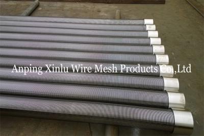 China 4 Inch Looped V Wire Wrapped Johnson Type Continuous Slot Water Well Screen Pipe 0.040mm Slot for sale
