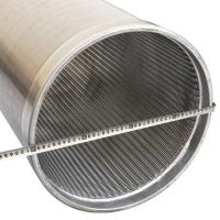 China 3.2x6mm Continuous Slot Vee Wire Wrapped Screen Pipe for Deep Well Drilling for sale