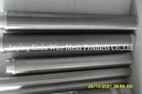 China AISI 316L DN100 Wedge Wire Sand Control Filter Screen Tube 114mm OD 0.25mm Slot Male Threaded for sale