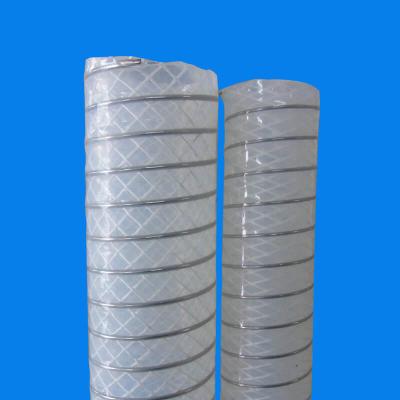 China Stainless Steel Clear Silicone Hose Transparent Platinum Cured Silicone Hose for sale