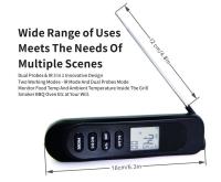 China Infrared Foldable Instant Read Digital Thermometer With Extended Wired Probe for sale
