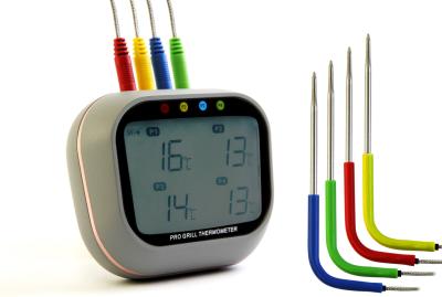 China 60m Wireless Grill Meat Thermometer Remote Monitor With 4 Probes for sale