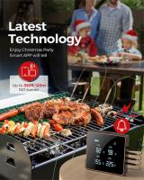 China Four Probes Digital Instant Read Bbq Meat Thermometer Bluetooth Wireless Meat Thermometer for sale