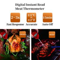 China Ip67 Waterproof Instant Read Digital Meat  Thermometer SS 304 Probe Kitchen Thermometer Temperature Gadget For Bbq Cooking for sale