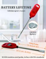 China Factory Direct Digital Instant Read Meat Thermometer Food Temperature Detection Plastic Oven Thermometer Household Barbecue Use for sale