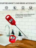 China Factory Direct Digital Instant Read Meat Thermometer Food Temperature Detection Plastic Oven Thermometer Household Barbecue Use for sale