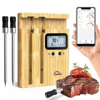 China Digital Wireless Meat Thermometer Bluetooth Remote Tuya App Monitor Smart BBQ Thermometer Temperature Measuring Gadget for sale
