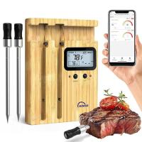 China 165ft Smart Wireless Thermometer Digital Instant Read Bluetooth Meat Thermometer APP Remote Thermometer With Ceramic Handle for sale