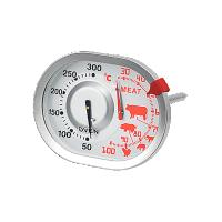 China Wide Screen Oval Shape Dial Oven Thermometer For Meat / Beef / Chicken for sale